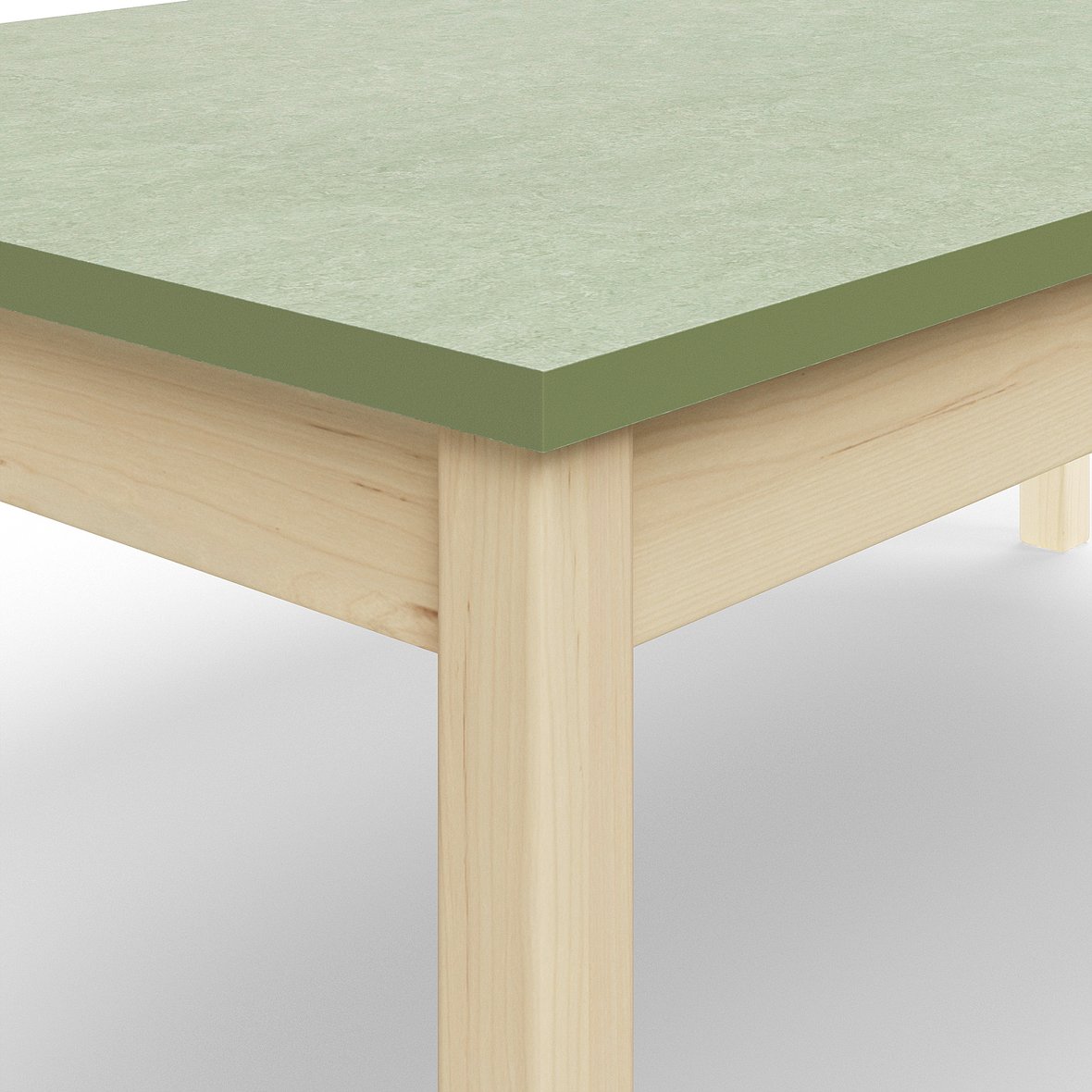 Stalas DECIBEL, 1400x700x530 mm, garsą slopinantis linoleumas, beržas ...