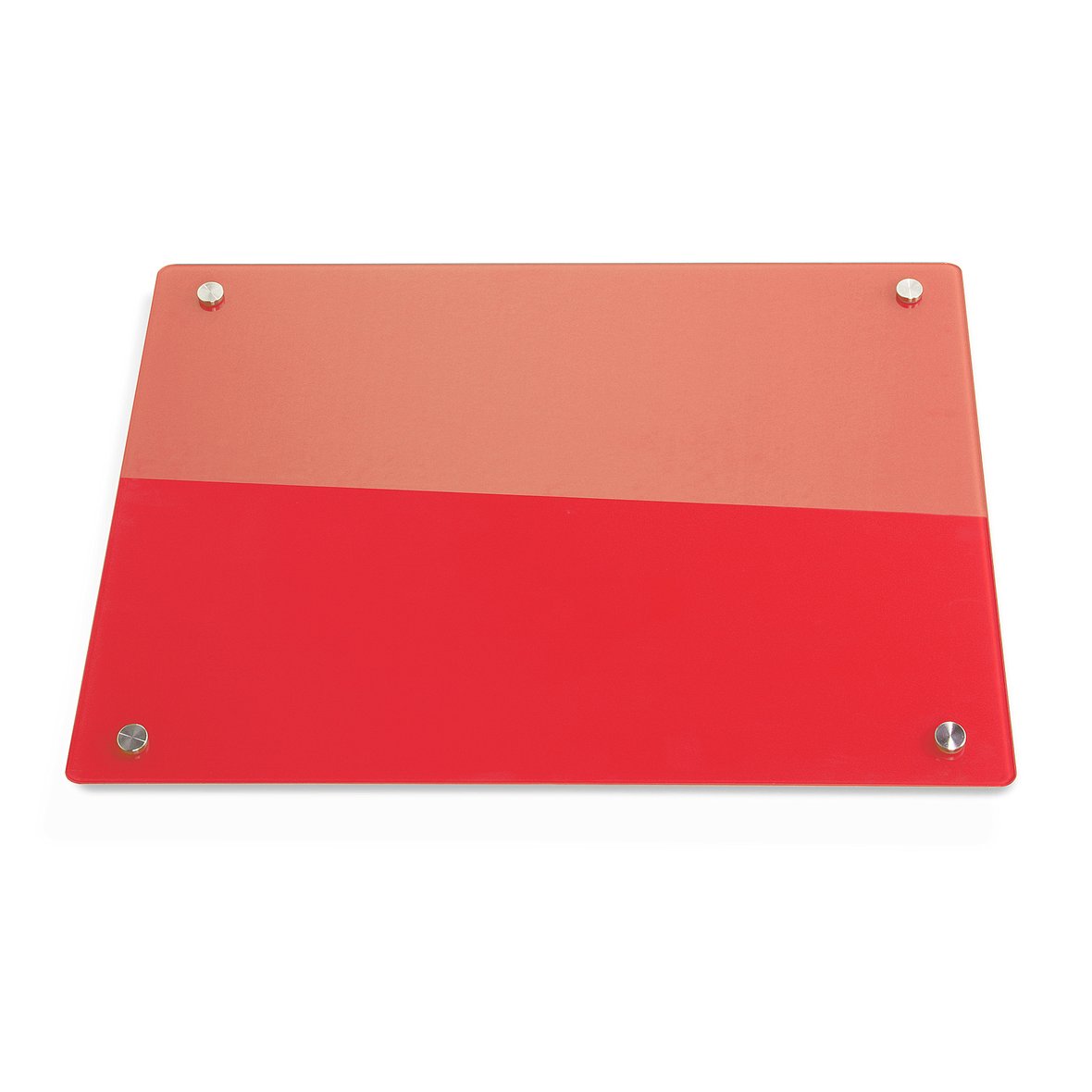 Magnetic glass board WRITE-ON®, 450x600 mm, red | AJ Products UK