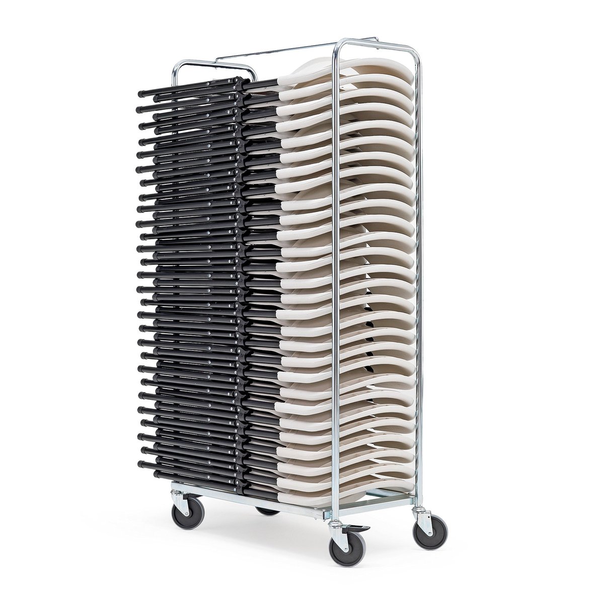 Stolsvagn, inklusive 28 stolar, vit | AJ Produkter