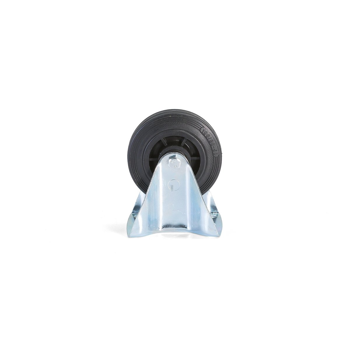 Fast hjul, 100x30 mm, 70 kg, massiv gummi | AJ Produkter