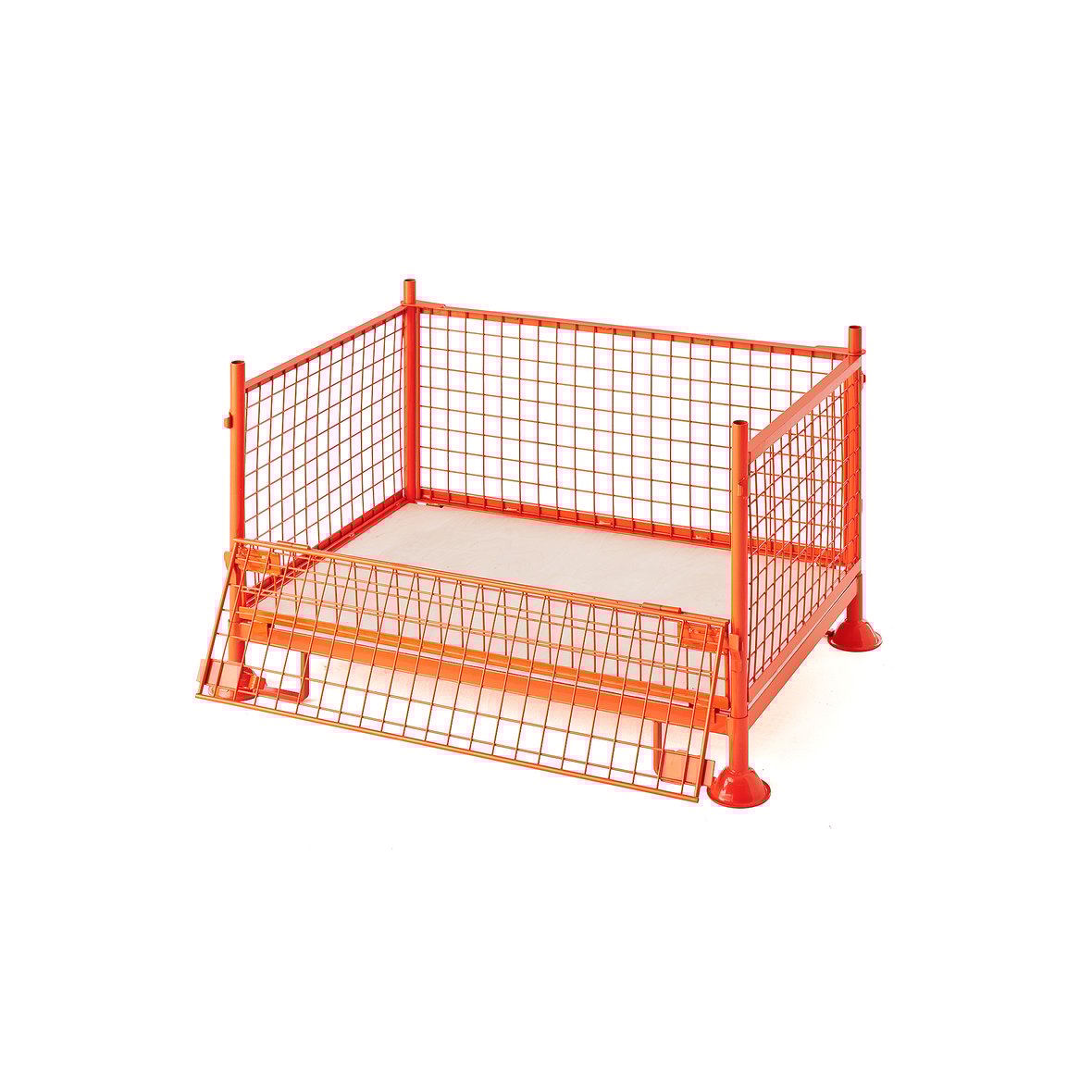 Stackable wire mesh container ATTACH, internal H 500 mm, 750 kg | AJ ...
