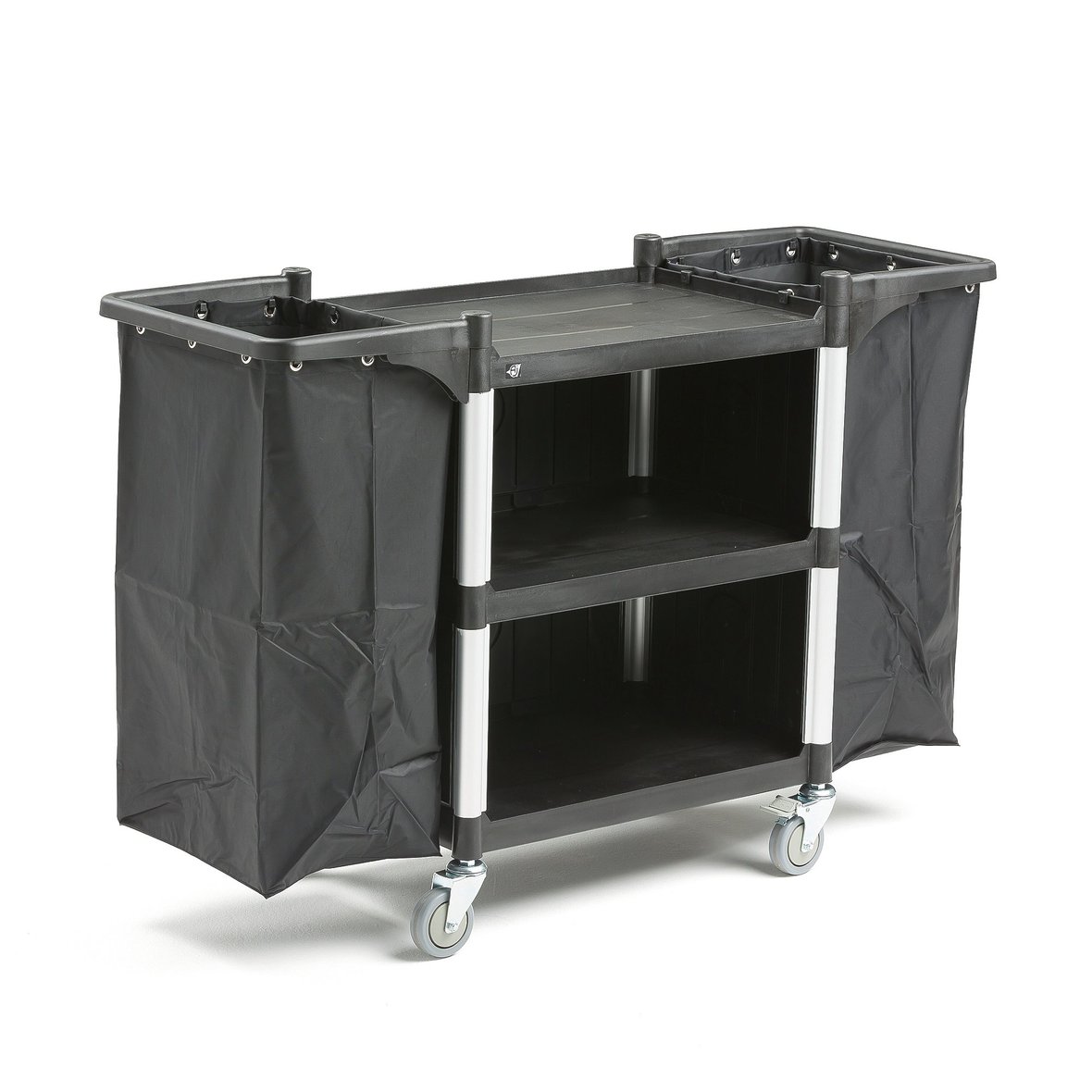 Service trolley MOVE with 2 bags, 1380x480x950 mm | AJ Products UK