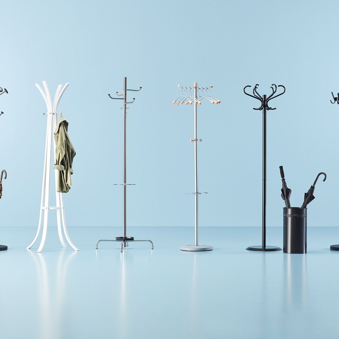 Classic coat stand CALEDON, black | AJ Products IE