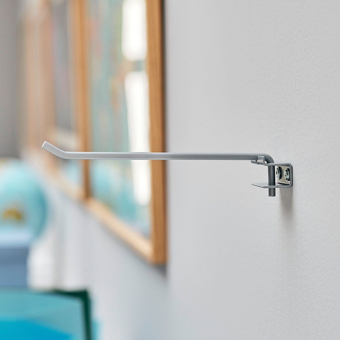 Veggkrok 200 mm, grå | AJ Produkter