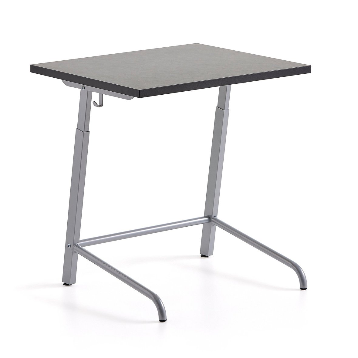 School desk AXIOM, sound absorbing linoleum, silver/dark grey | AJ ...