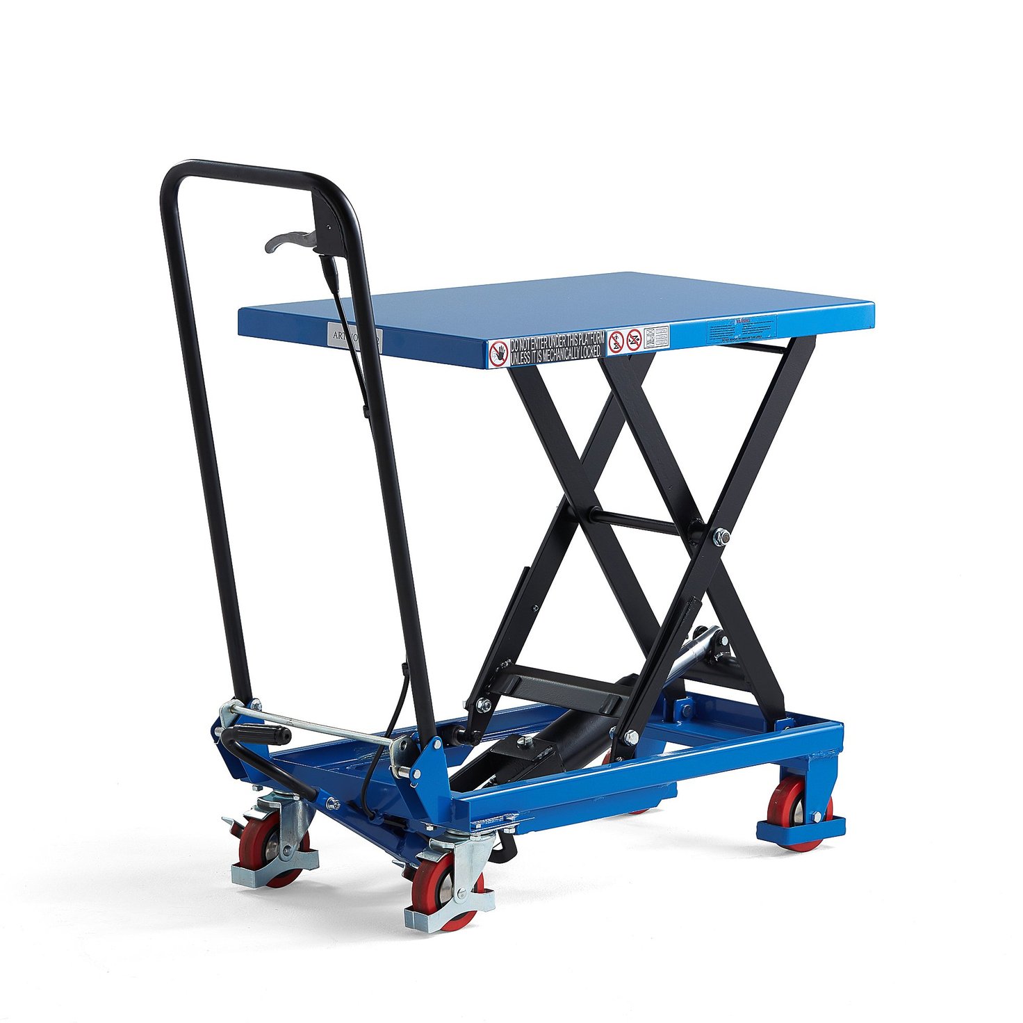 Lift trolley ACE, 150 kg load, 220-720 mm lift height | AJ Products UK
