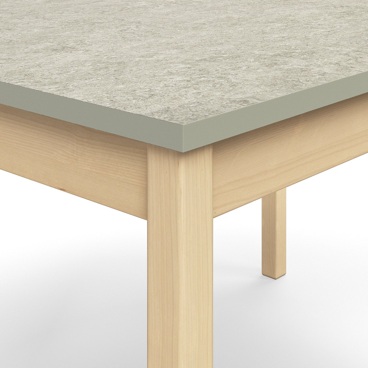 Stalas DECIBEL, 1400x700x530 mm, garsą slopinantis linoleumas, beržas ...