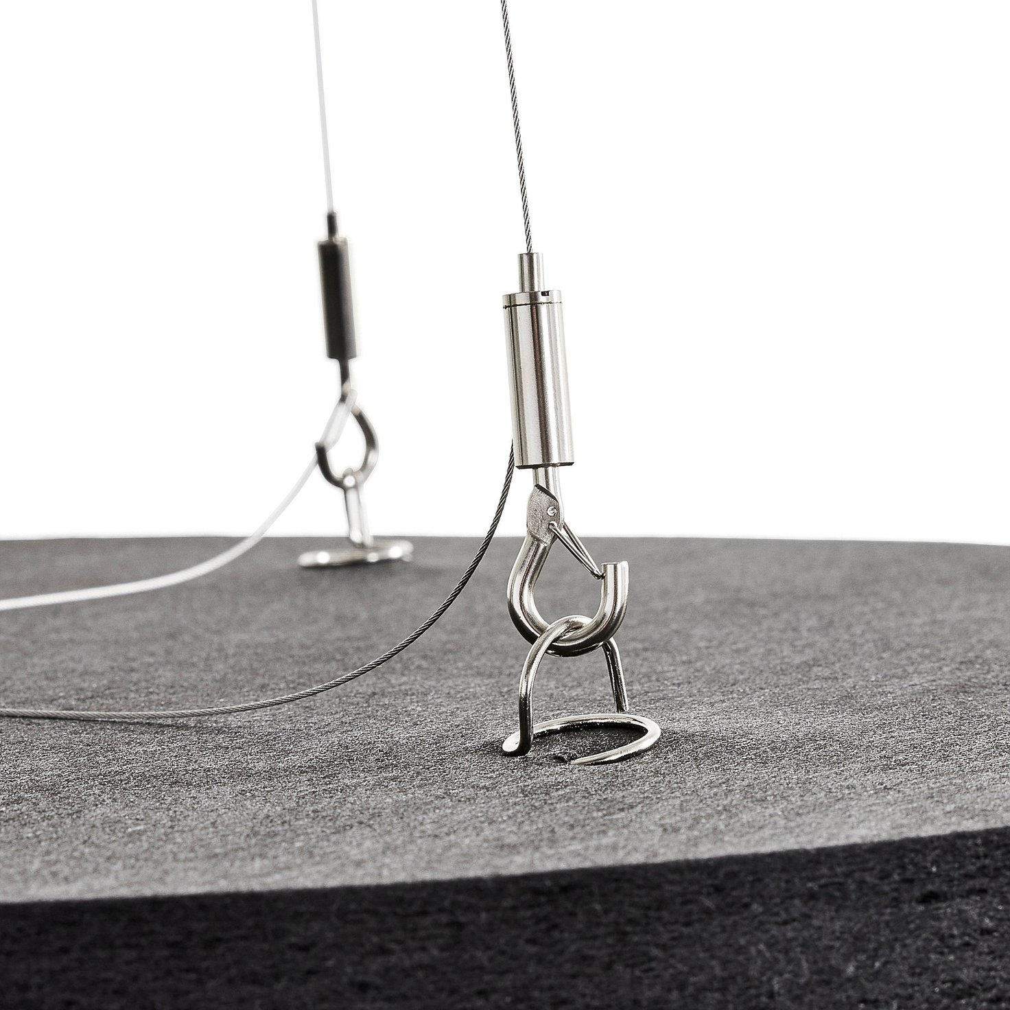 Acoustic panel SATELLITE, ceiling hung, Ø 780 mm, black | AJ Products UK