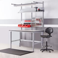 Height adjustable workbench MOTION, manual, 400 kg load, 2000x800 mm ...
