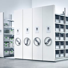 Compact archive shelving system TRANSFORM, 3200x2510 mm | AJ Products UK