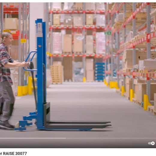 Rankinis krautuvas RAISE, 1000 kg, pakėlimo aukštis 2500mm | AJ Produktai