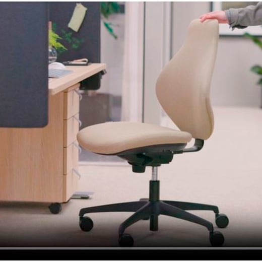 Kontoritool HURRAY, madal seljatugi, hallikas-roheline | AJ Tooted