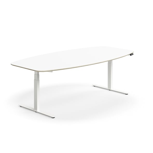 Standing meeting table NOVUS, 2400x1200 mm, white | AJ Products IE