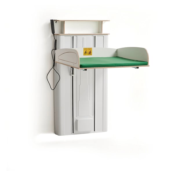Height-adjustable baby changing table NEIL, wall-mounted, without sink ...