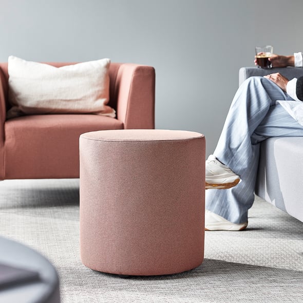 Seating block CASUAL, Ø 440 mm, fabric CURA, copper | AJ Products IE