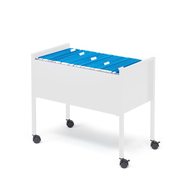 Filing trolley, open top, 655x368x592 mm, light grey | AJ Products IE