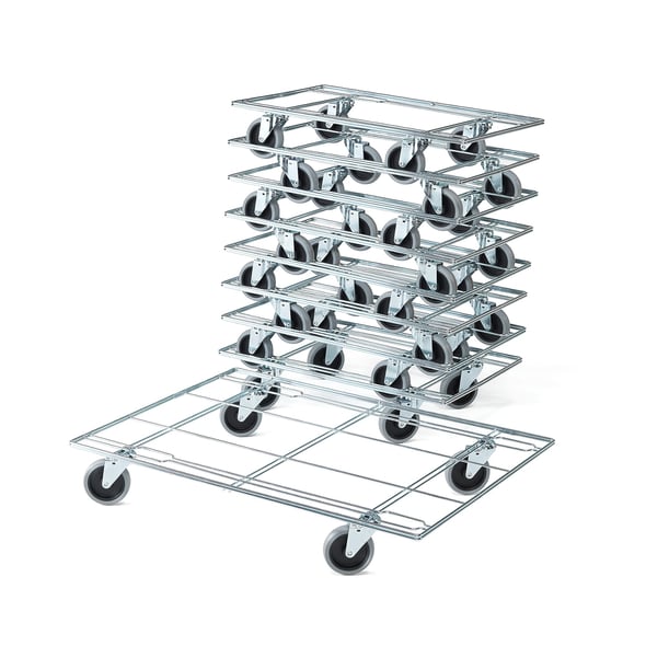 Stackable wire mesh trolley, 410x620 mm | AJ Products IE