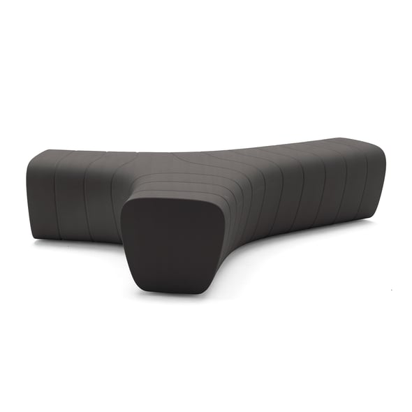 Modular seating bench JETLAG, black | AJ Products IE