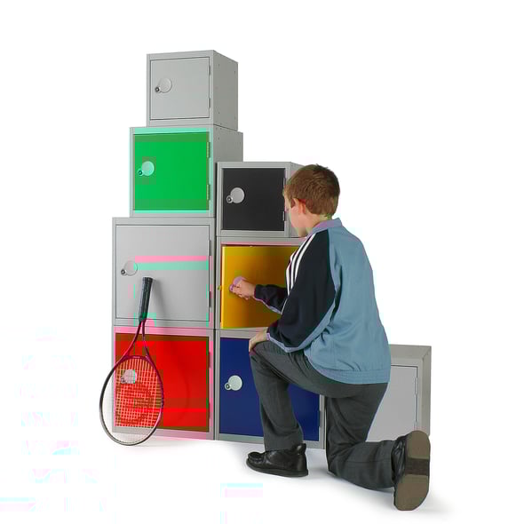 Cube locker, 380x380x380 mm, dark blue | AJ Products IE