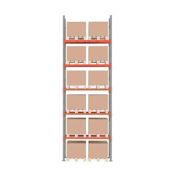 Pallet racking ULTIMATE, basic unit, 6000x1850x1100 mm, 12 x 500 kg ...