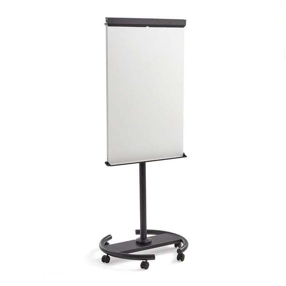 Mobile folding flip chart FANNY easel, black | AJ Products IE