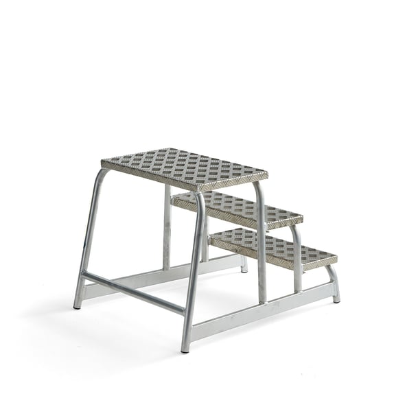 Step stool INCREASE, 3 steps, platform height 600 mm | AJ Products IE