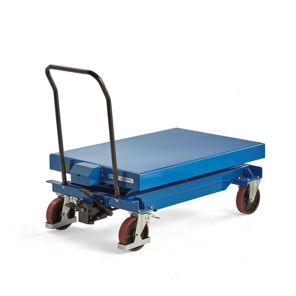 Hydraulic lift trolley NITRO with scales, 1000 kg, 1200x800 mm | AJ ...