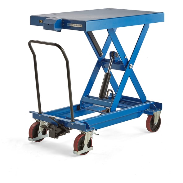 Hydraulic lift trolley NITRO with scales, 1000 kg, 1200x800 mm | AJ ...
