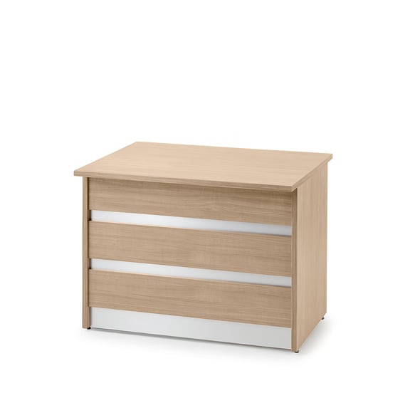 Low reception desk INVITE, no counter, 1000x800x750 mm, oak | AJ ...