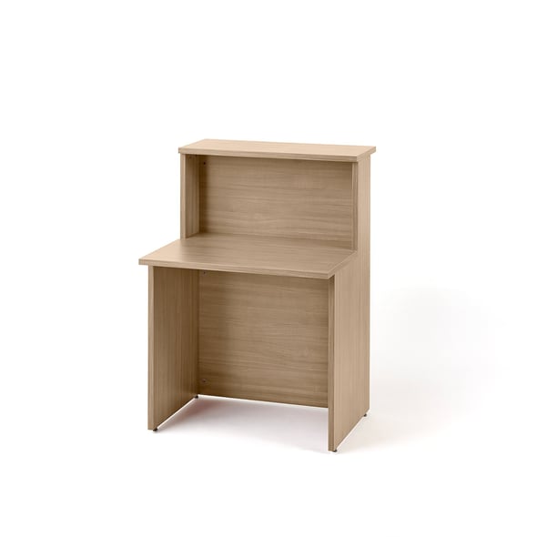 Straight reception desk INVITE with counter, 800x800x1150 mm, oak | AJ ...