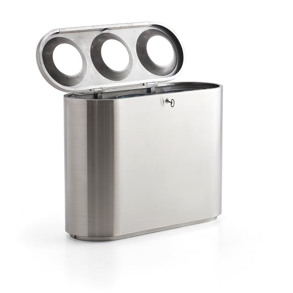 Prügikastid CLARK, 3 x 48 l roostevaba metall | AJ Tooted