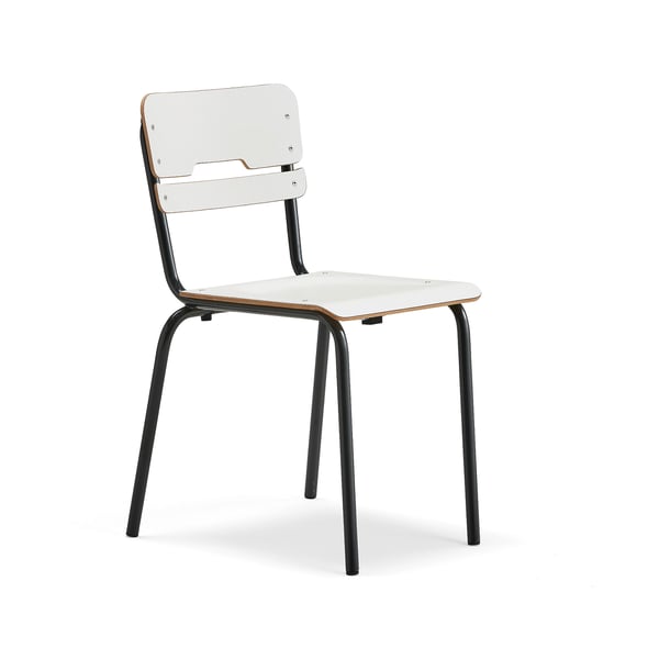Classroom chair SCIENTIA, wide seat, H 460 mm, anthracite/white | AJ ...
