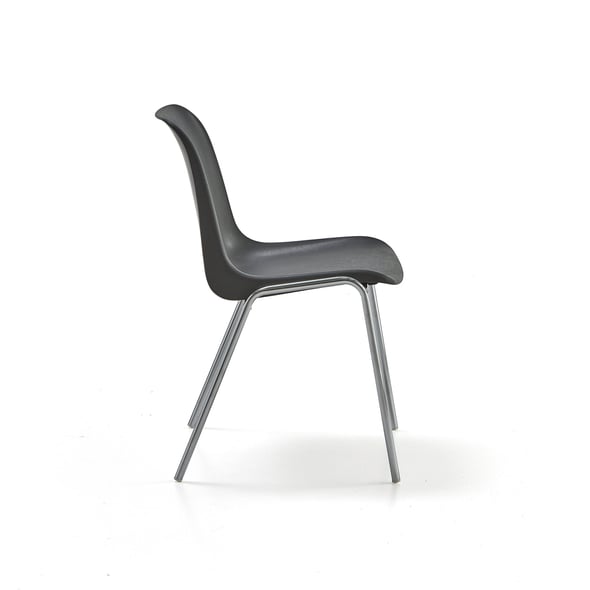 Plastic stacking chair SIERRA, dark grey | AJ Products IE