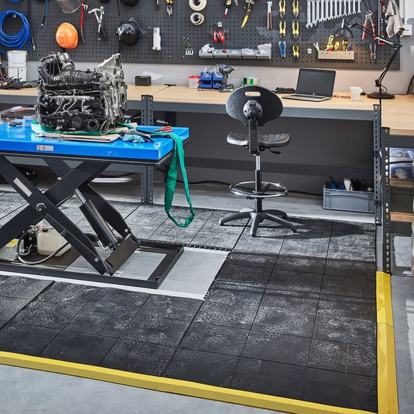 Modular matting for workshop floors MODULE, 910x910 mm | AJ Products IE