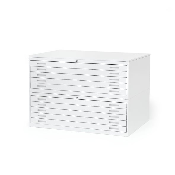 Complete metal drawing cabinet SKETCH, double, A0, sheet steel top ...