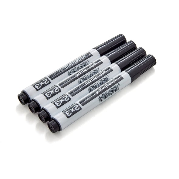Black whiteboard markers, assorted, 4-pack | AJ Products IE