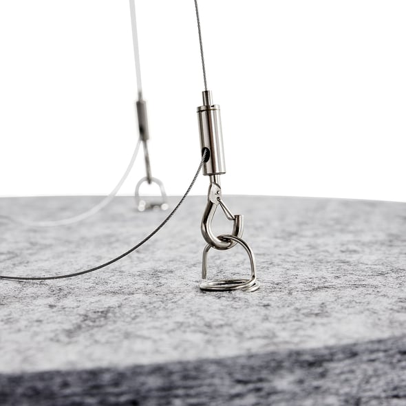 Ljudabsorbent SATELLITE, takhängd, Ø 1170 mm, grå | AJ Produkter