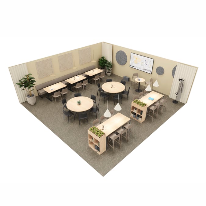 Adaptable & Inviting canteen design for every workday | AJ Products UK