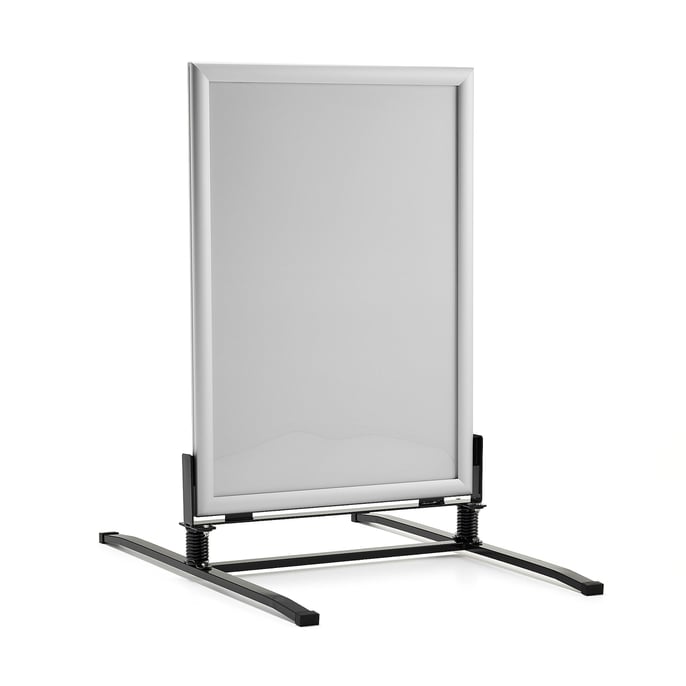 Swing sign stand, 700x1000 mm, aluminium | AJ Products IE