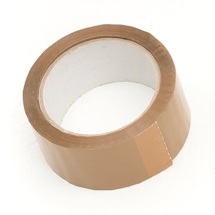 Packing tape, 50 mm x 66 m, brown | AJ Products IE