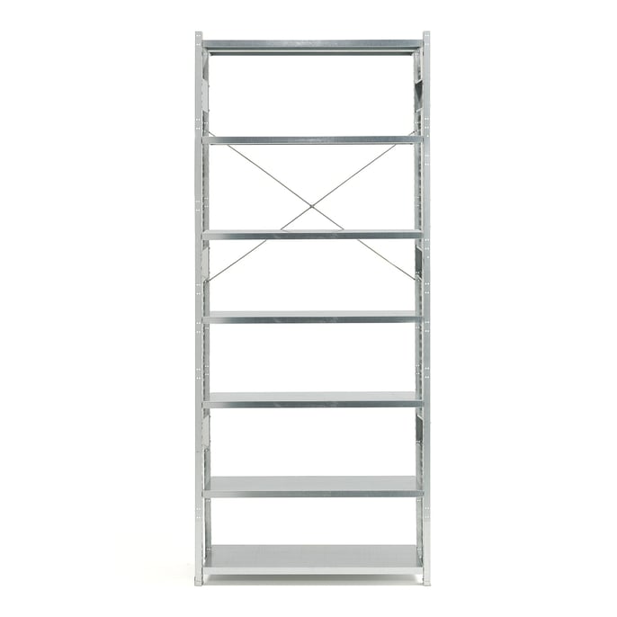 Lagerhylla TOTAL, grundsektion, 2500x1060x600 mm, galvaniserat | AJ ...