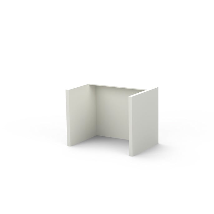 Reseption counter 1 seat L1400 B970 H1070, white NCS S0500-N | AJ Products