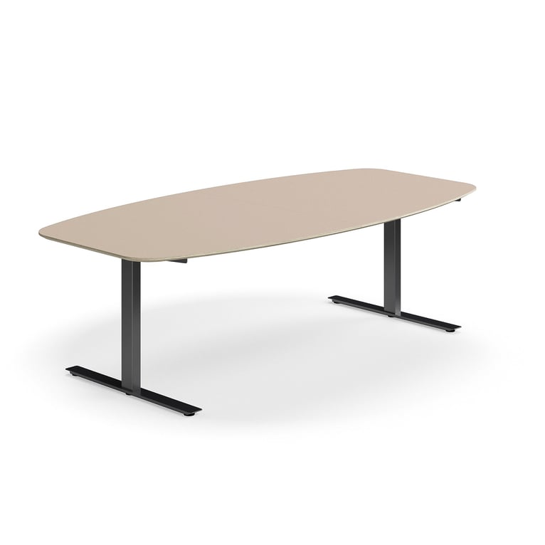Conference table NOVUS, 2400x1200 mm, black/clay grey | AJ Products UK