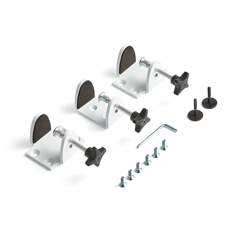 Desk screen bracket ZIP, 2000 mm, 3-pack, white | AJ Products IE