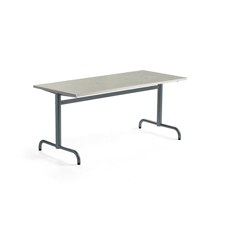 Table PLURAL, 1600x700x720 mm, linoleum top, grey, anthracite | AJ ...