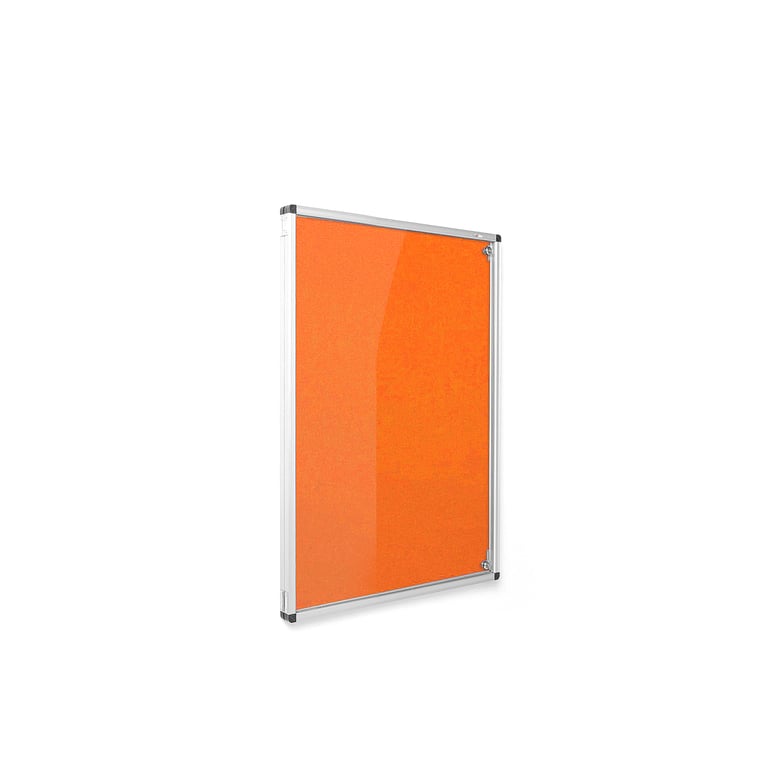 Fire-retardant tamperproof noticeboard, 900x600 mm, orange | AJ Products IE