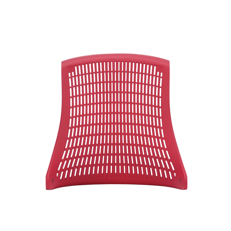 Office chair LEWES, white with black seat + red back | AJ Products IE