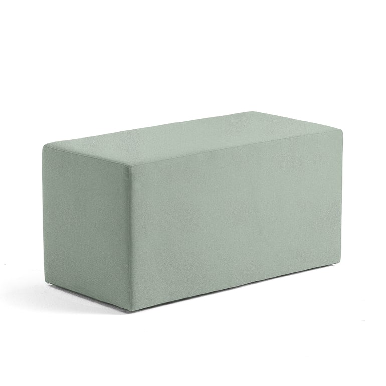 Seating block CASUAL, 1000x500 mm, fabric CURA, green grey | AJ Products UK