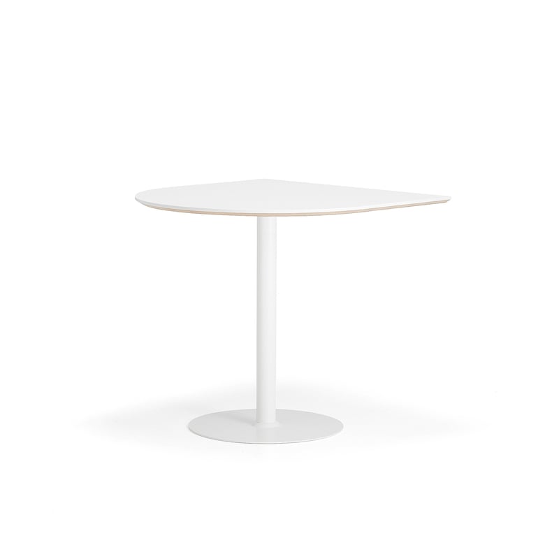 Bar table METRIC, semi-oval, 1000x1000x900 mm, white | AJ Products IE