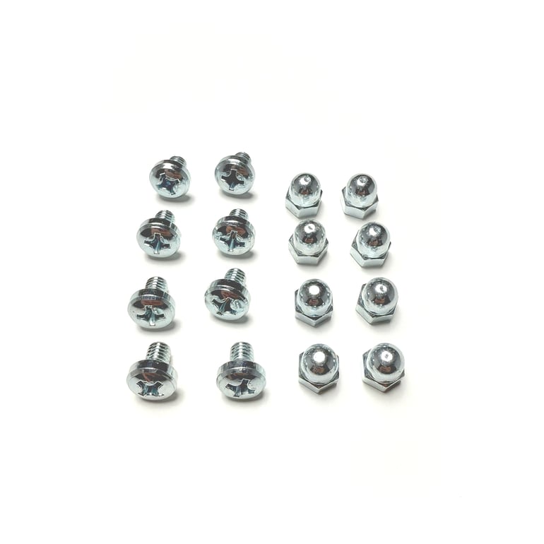 Set of screws for clothes lockers. 8 screws M6x8 + 8 dome nuts M6 | AJ ...